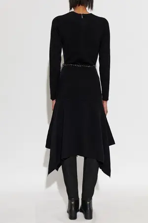 Michael Kors Wool Dress With An Asymmetrical Cut
