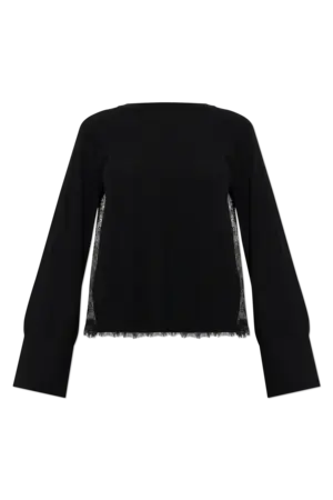 Blumarine Top With Lace Details - Black