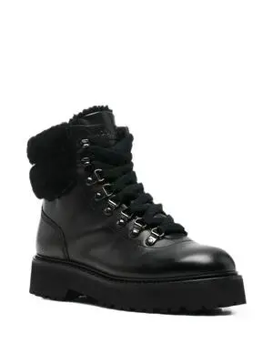 Woolrich Shearling-trim Lace-up Boots