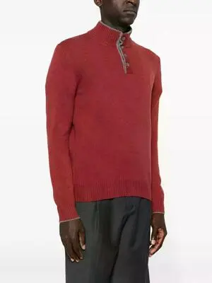 GRAN SASSO Button-placket Ribbed-trim Polo Shirt