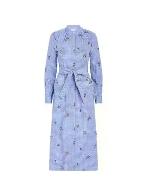 MARKARIAN Gazania Sequin-embellished Midi Shirt Dress - Blue
