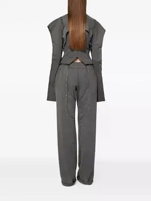 SRVC STUDIO Eyelet-embellished Raw-edge Cardigan