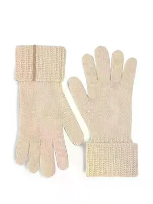 Fabiana Filippi Beaded Rib-knit Gloves - Neutrals