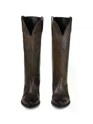 GOLDEN GOOSE Star-embroidery Leather Boots