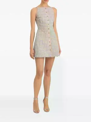 MARKARIAN Skye Plaid Seersucker Mini Dress - Purple