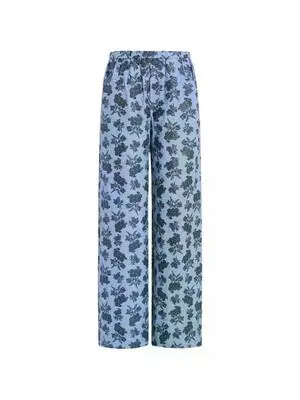 MARKARIAN Ila Floral-print Trousers - Blue
