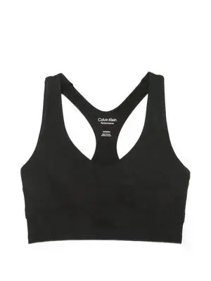 Calvin Klein Racerback Logo-print Top - Black