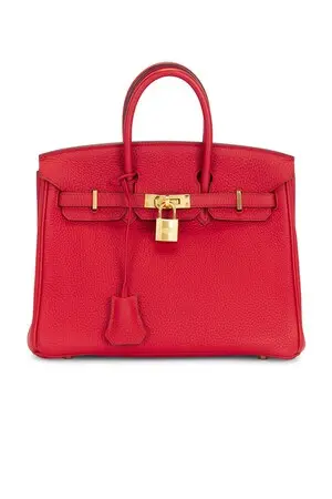 Hermès Hermes Togo Birkin 25 Handbag In Black Rouge