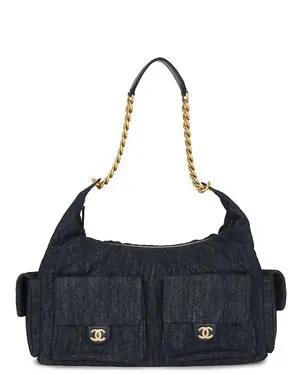 FWRD RENEW Chanel Denim Trendy Large Pockets Hobo Bag