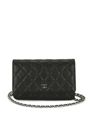 Chanel Lambskin Classic Wallet On Chain - Black