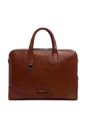 THE BRIDGE Leather Briefcase - Brown