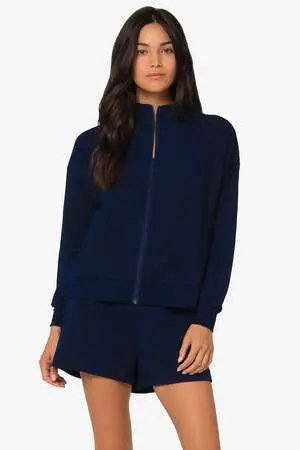 Helen Jon Boxy Zip Jacket - Navy