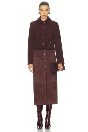 Altuzarra Astley Jacket In Burgundy - Deep Cherry