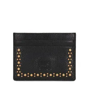 Miu Miu Madras Borchie Card Case