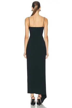 Givenchy Sliced Long Slit Dress - Black
