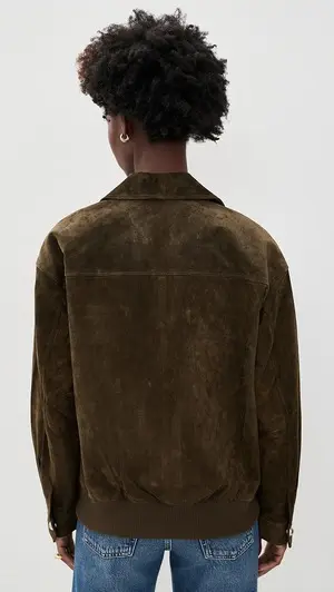 LAMARQUE Aleda Suede Jacket - Olive