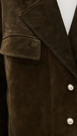 LAMARQUE Aleda Suede Jacket - Olive