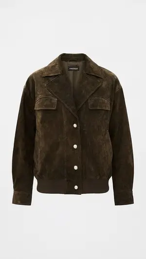 LAMARQUE Aleda Suede Jacket - Olive