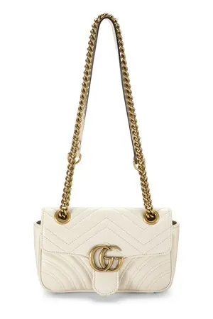 Gucci Leather Gg Marmont Matelassé Shoulder Bag