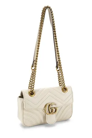 Gucci Leather Gg Marmont Matelassé Shoulder Bag