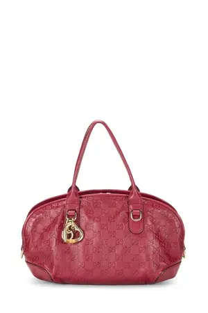 Gucci Ssima Heart Bit Handbag - Red