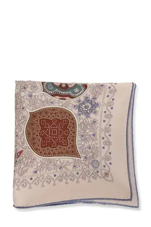 Hermès Multicolor 'l'arbre De Vie' Silk Scarf 90 - Pink