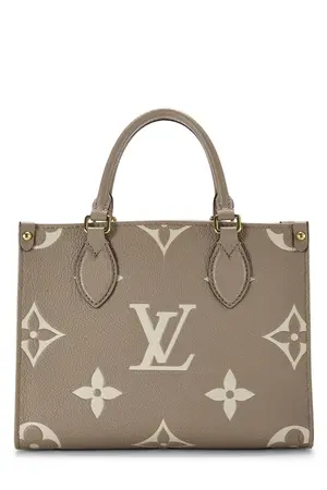 LOUIS VUITTON Dove & Cream Giant Monogram Empreinte On The Go