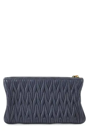 Miu Miu Nappa Gaufre Zip Wristlet