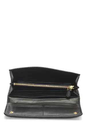 Prada Nappa Gaufre Continental Wallet - Black