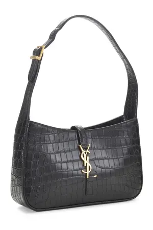 Saint Laurent Embossed Le 5 À 7 Shoulder Bag - Black