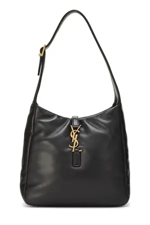 Saint Laurent Calfskin Le 5 À 7 Soft Hobo Bag - Black