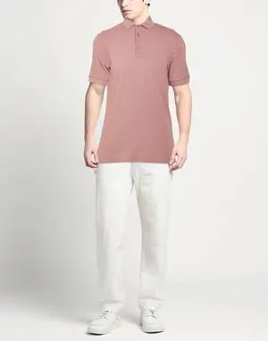 TRUSTED HANDWORK Polo Shirt Antique Rose Size Cotton