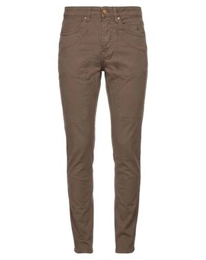 JECKERSON Man Pants Taupe Size 30 Cotton, Elastane Brown