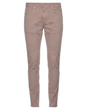JECKERSON Pants Taupe Size Cotton, Elastane - Grey