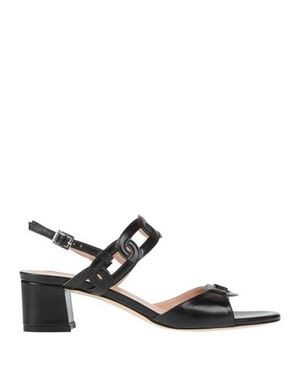 POLLINI Sandals Size Leather - Black