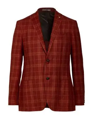 CC COLLECTION CORNELIANI Blazer Rust Size Linen