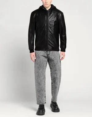 STREET LEATHERS Jacket Dark Size Leather - Black