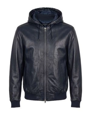 STREET LEATHERS Jacket Dark Size Leather - Blue