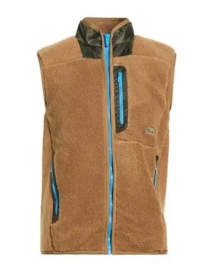 Lacoste Vest Camel Size Polyester, Acrylic