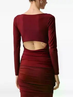 Guess Ruched Open-back Mini Dress
