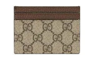 Gucci Ophidia Gg Card Case 'beige Ebony