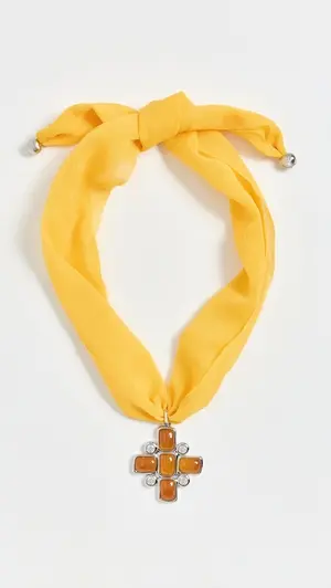 LUV AJ The Elizabeth Cross Wrap Necklace