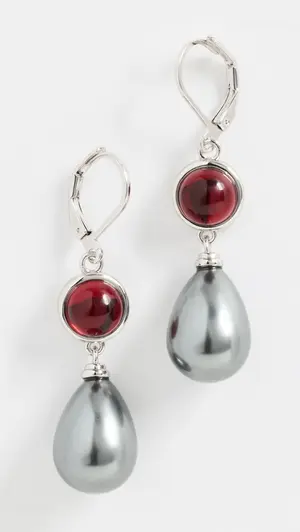 LUV AJ The Theodora Tahitian Pearl Hook Earrings