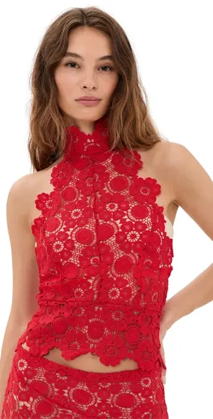Lioness Trophy Halter Top - Rouge