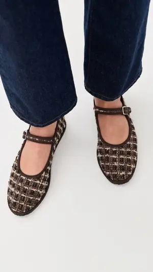 VIBI VENEZIA Mary Jane Tweed Flats