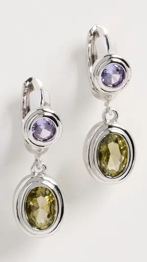 LUV AJ The Antoinette Stone Hoops