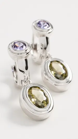 LUV AJ The Antoinette Stone Hoops