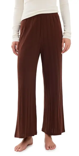 The Great. The Wide Leg Sleep Pants - Maroon