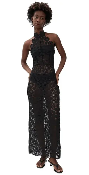 Lioness Trophy Maxi Dress - Noir