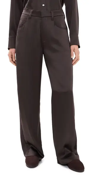 Citizens Of Humanity Brynn Satin Trousers - Espresso